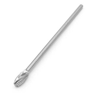 Oval Bur 4.0 MM 8 Flute Carbide Long Straight Shaft - H-236 - Omega ...